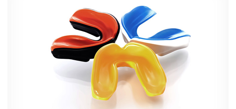 Different types of mouthguards for sports person